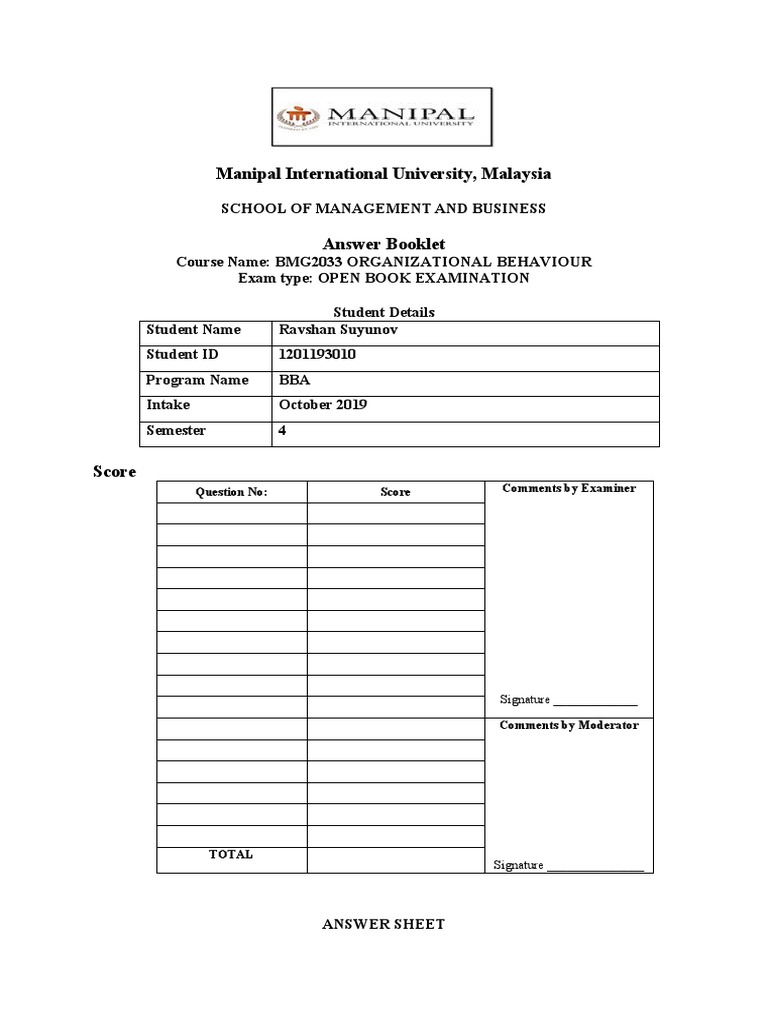 Manipal International University, Malaysia: School of Management and ...