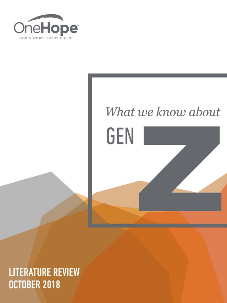 Gen Z Literature Review - Oct 2018 | PDF | Adolescence | Millennials