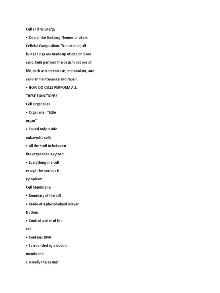 Cell Structure Papers | PDF | Wellness | Science & Mathematics