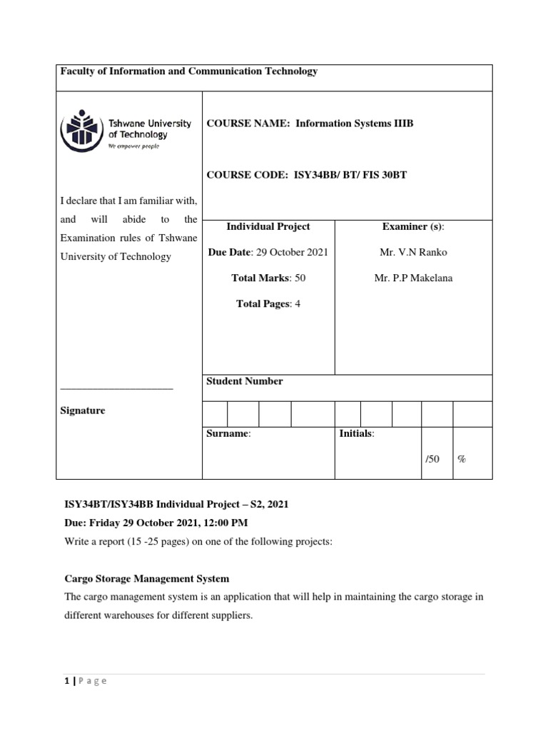 Isy34bt-Bb-fis Assignment 1 s2 2021 | PDF | Agile Software Development | Software Development ...