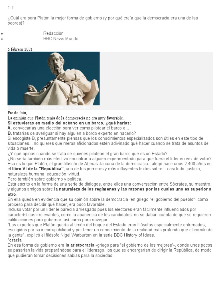 Platon | PDF | Platón | Democracia