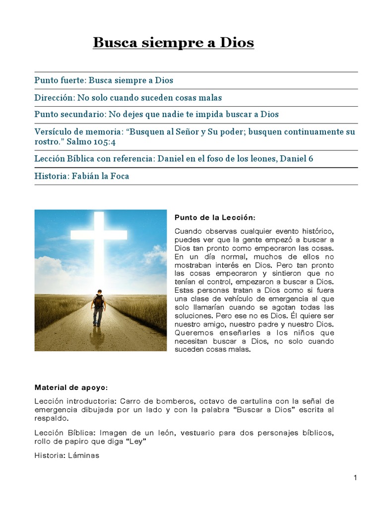 Busca a Dios siempre, no solo en crisis | PDF | Oración