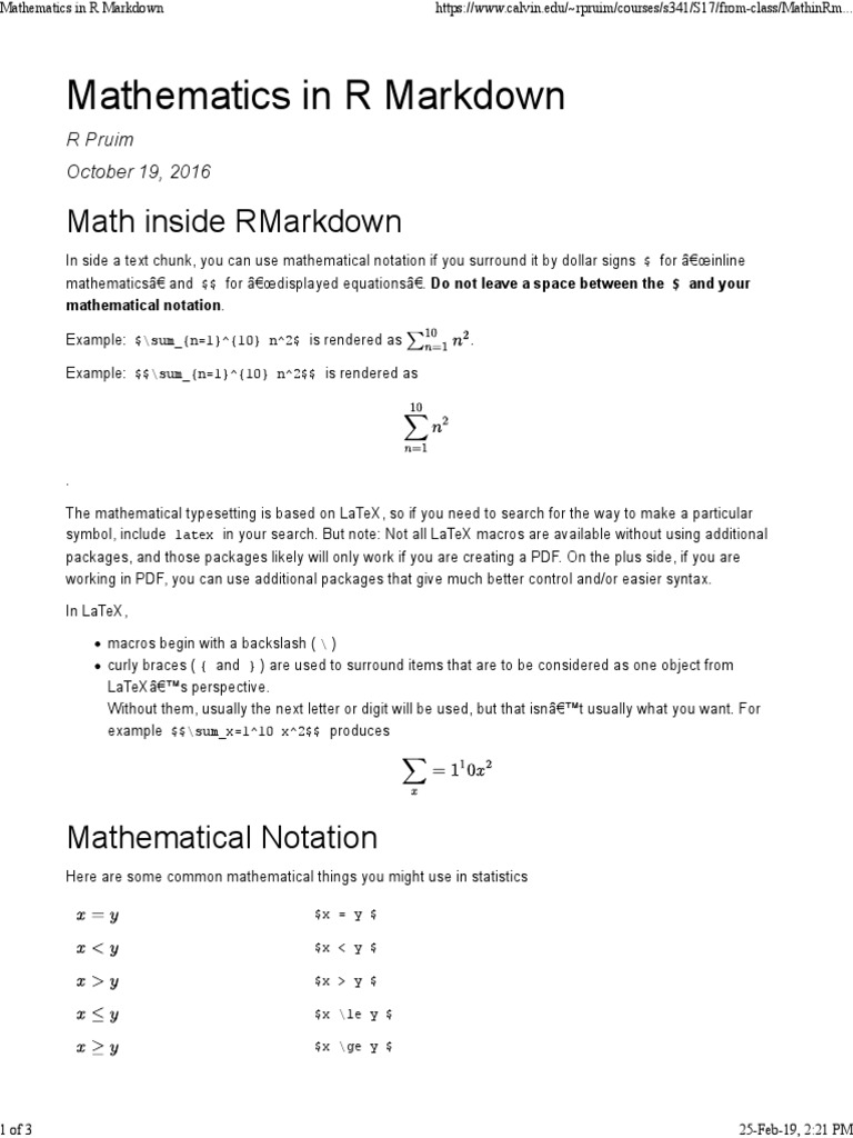 MATH in RMD | PDF | Greeks (Finance) | Greek Alphabet