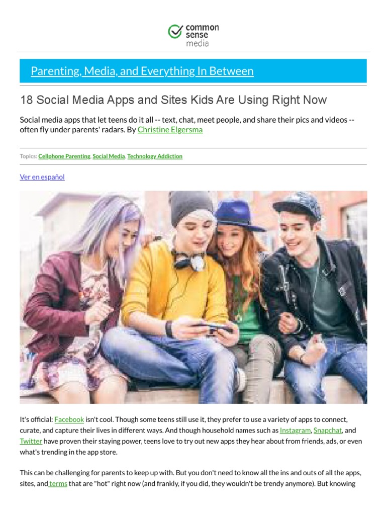 18 Social Media Apps and Sites Kids Are Using Right Now - Common Sense ...