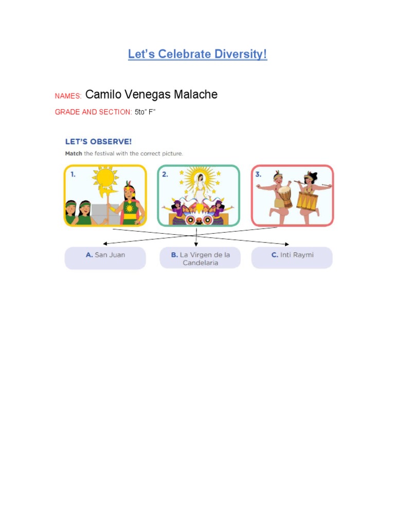 Celebrating Diversity in Grade 5 | PDF