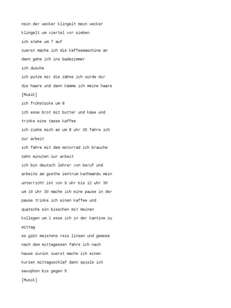 (German) Mein Tagesablauf - My Daily Routine - Kurzer Film - Short ...