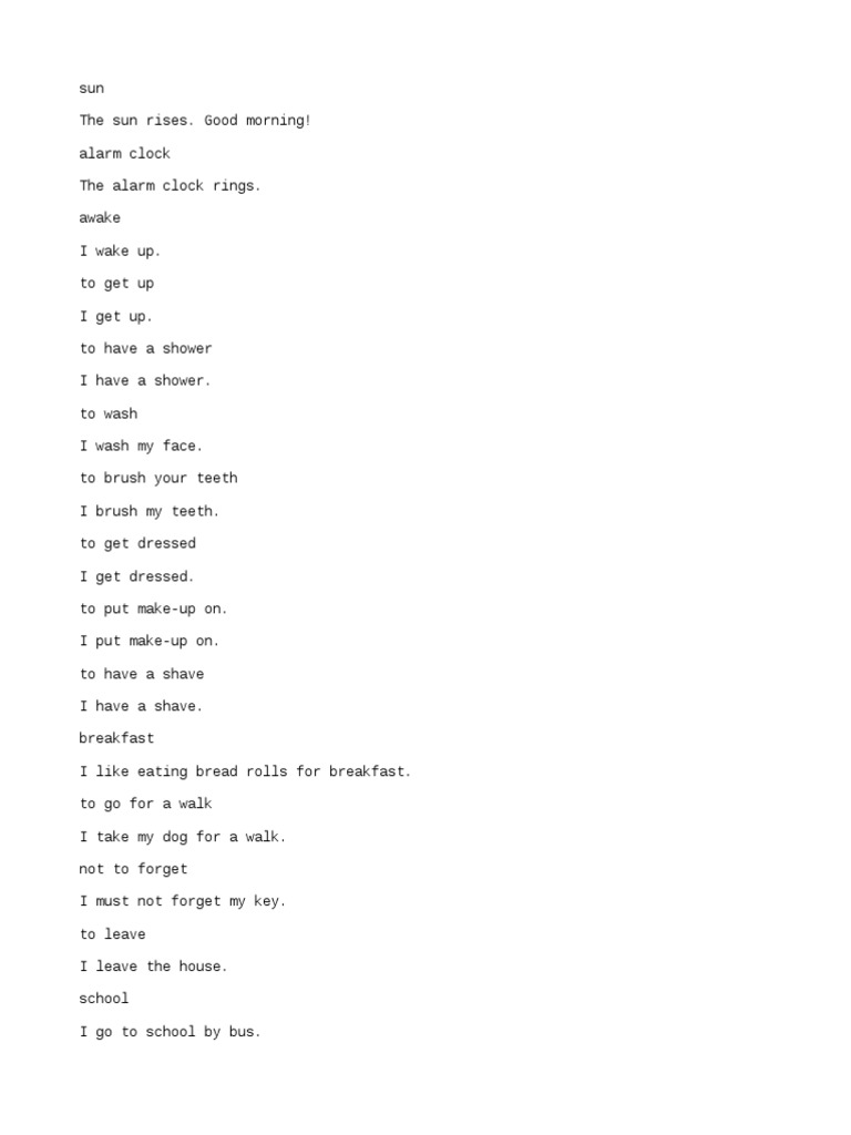 (English) Deutsch Lernen - Mein Tag - Tagesablauf - German For ...