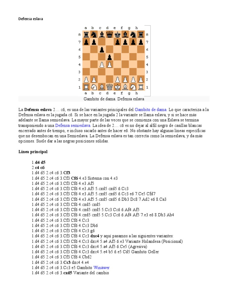 C - Defensa Eslava | PDF