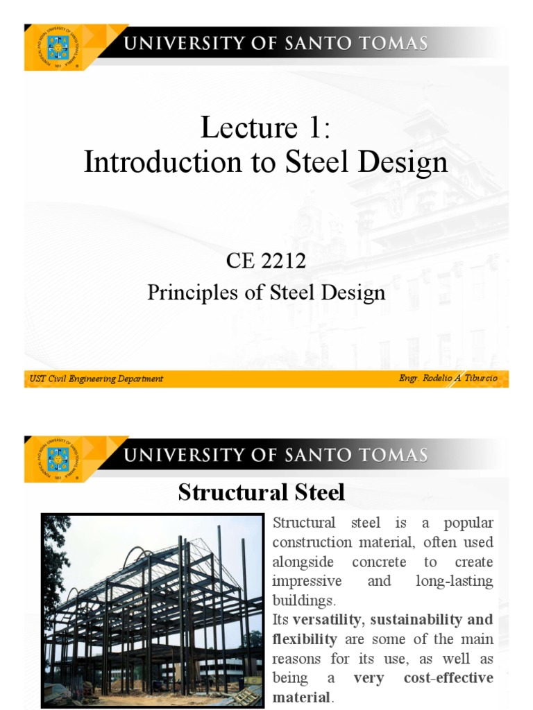 L1 Introduction To Steel Design | PDF | Lumber | Steel