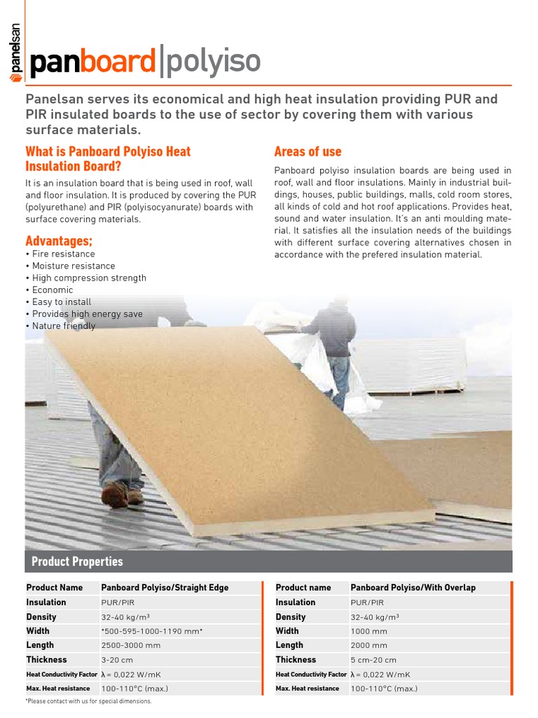 Panboard Polyiso Insulation Overview | PDF | Building Insulation | Heat ...