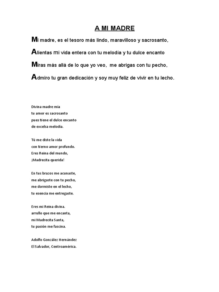 Acrostico A Mama | PDF