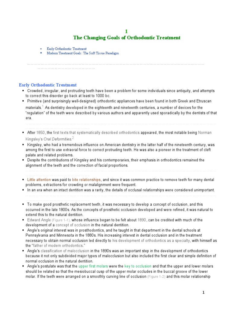 The Evolution of Orthodontic Treatment Goals: From the Angle Paradigm ...