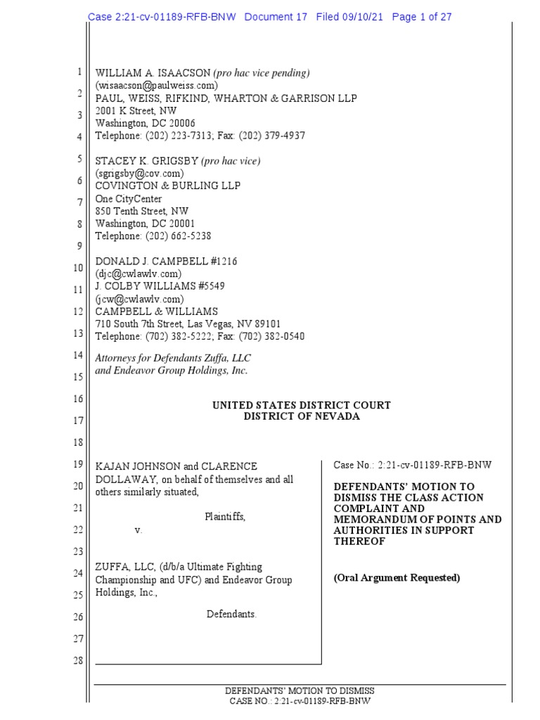 Motion To Dismiss | PDF | Ashcroft V. Iqbal | Justice