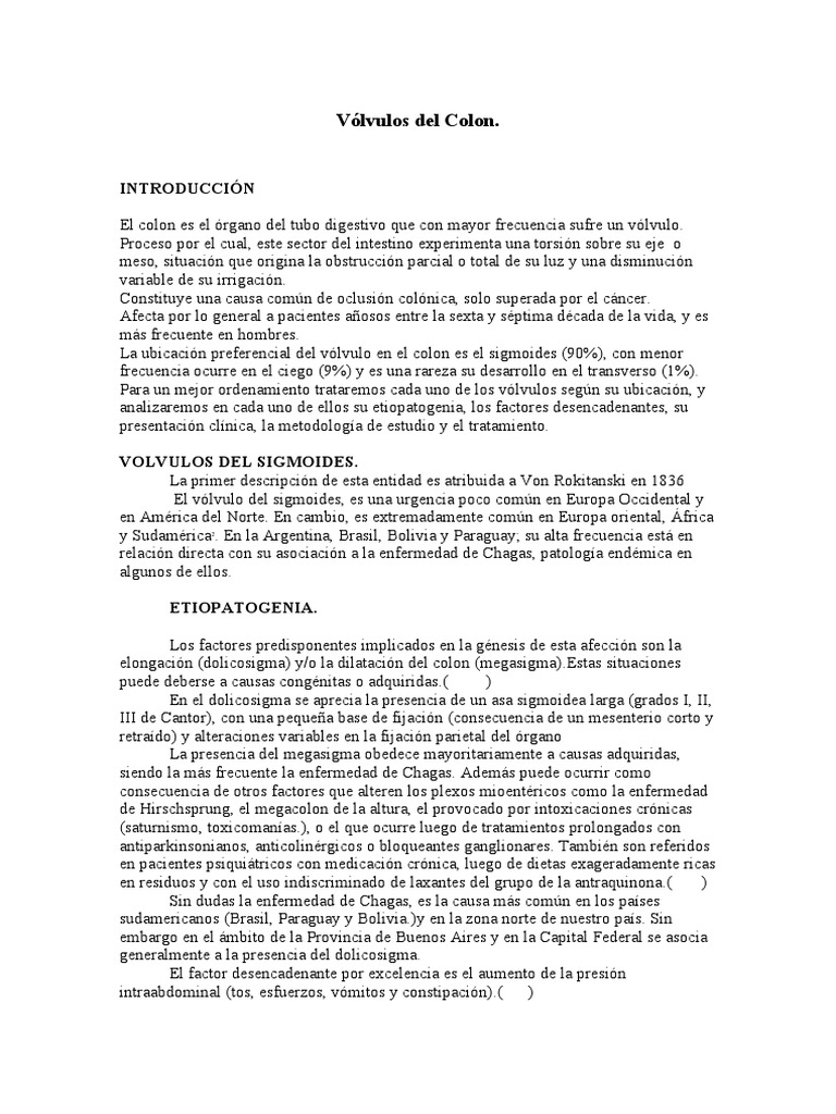 Vólvulosdel Colon | PDF | Intestino grueso | Endoscopia