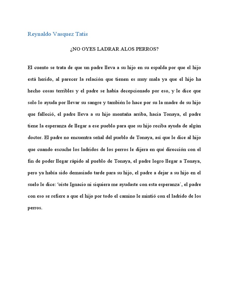 No Oyes Ladrar A Los Perros | PDF