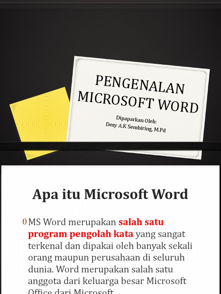 #1 Pengenalan Microsoft Word | PDF