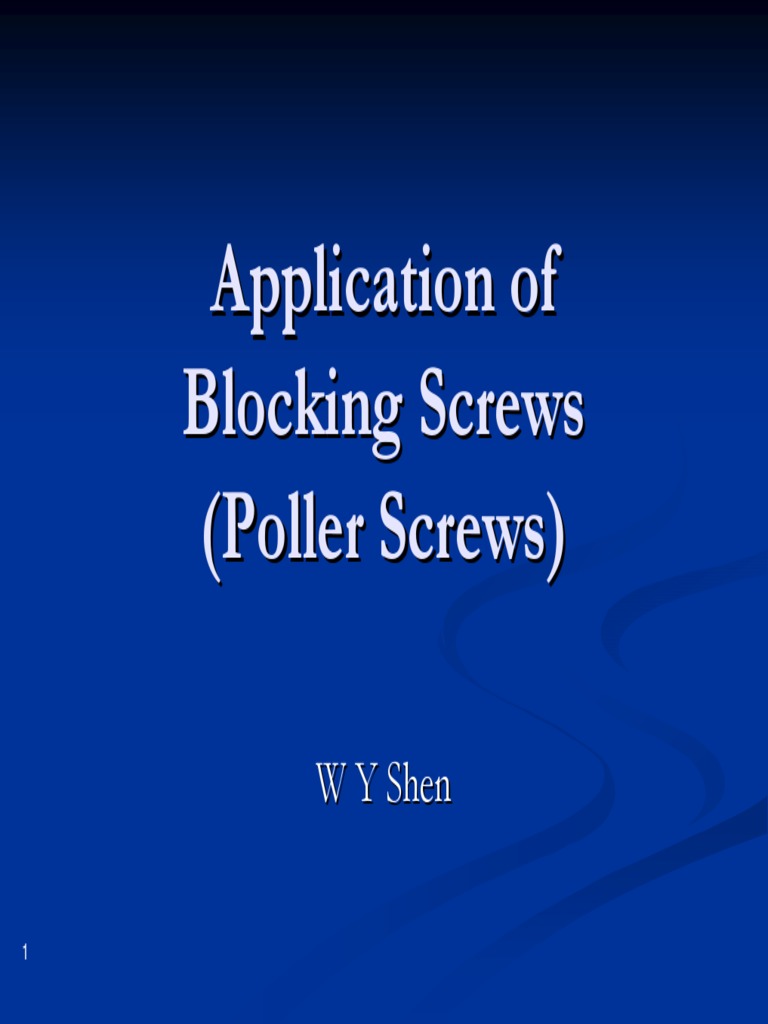 Nailing With Poller Screws | PDF | Anatomical Terms Of Location ...