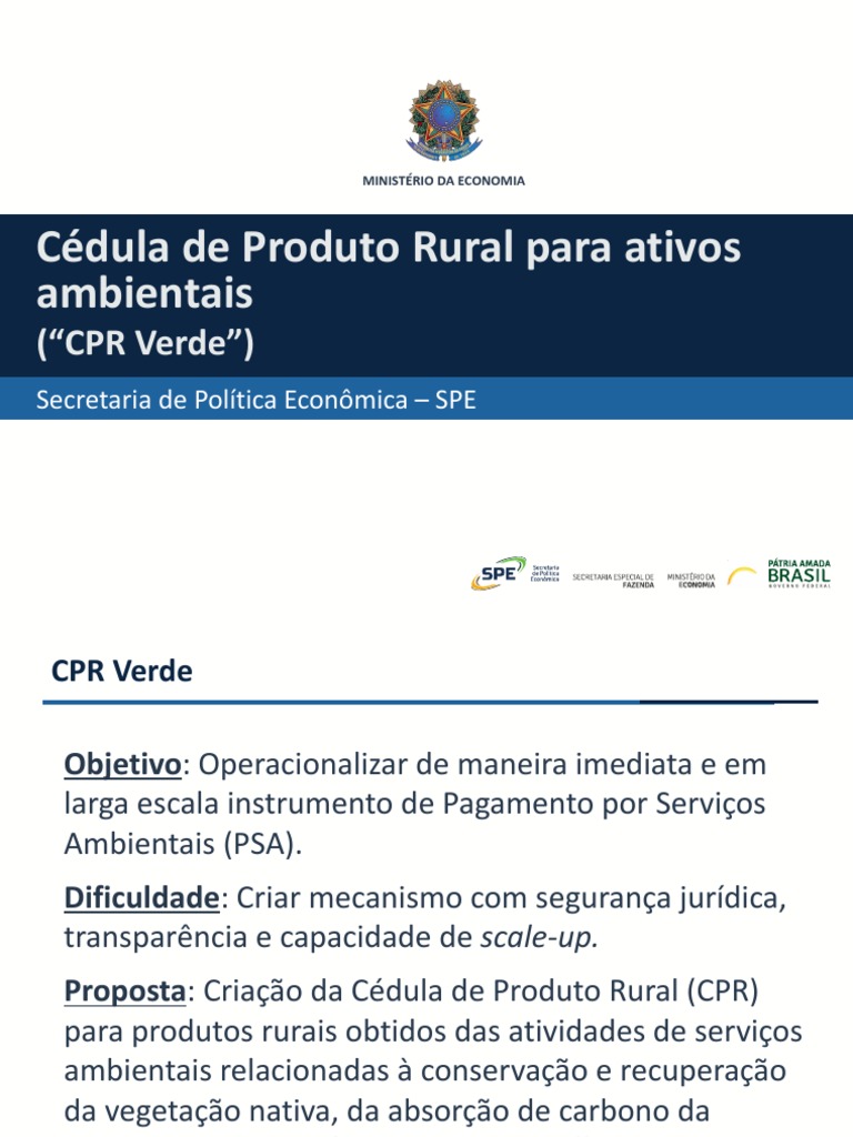 Apresentação CPR Verde 01-10-2021 | PDF