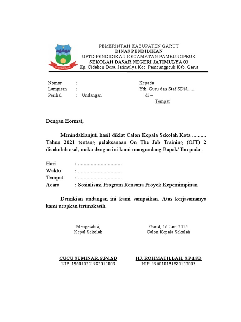 Contoh Undangan RPK | PDF