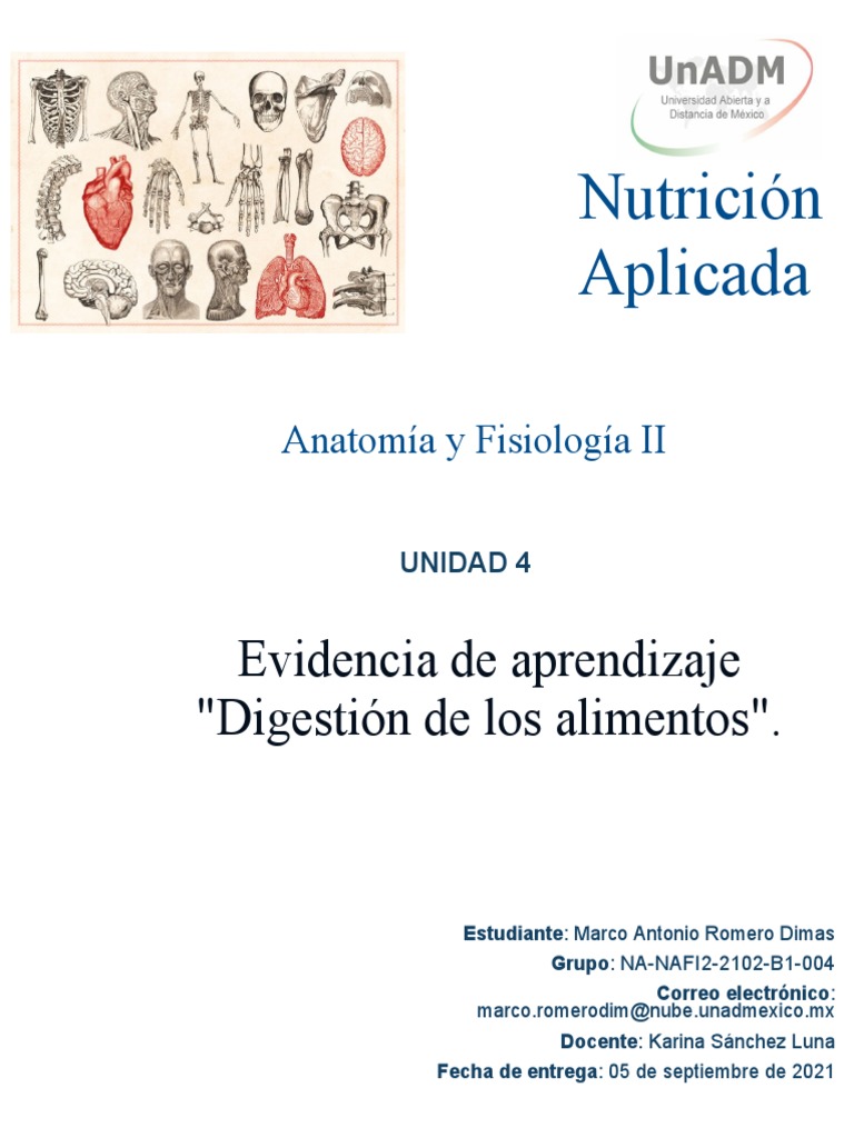 Afi2 U4 Ea Mard | PDF | Digestión | Sistema digestivo humano