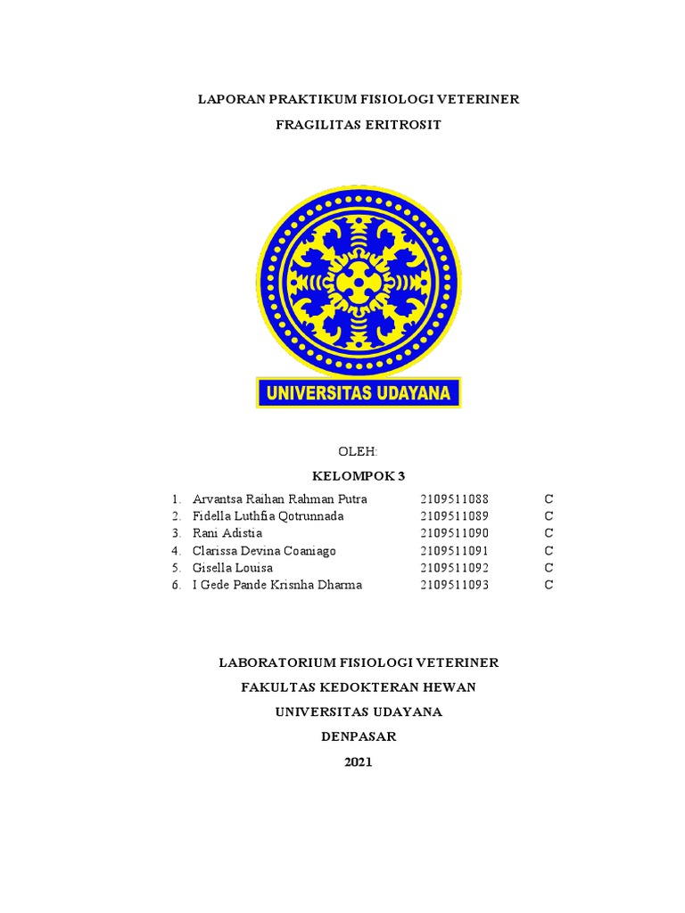 Tes Fragilitas Eritrosit pada Sapi | PDF