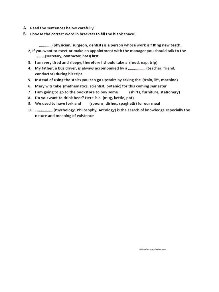 (Secretary, Contractor, Boss) First: Dipindai Dengan Camscanner | PDF