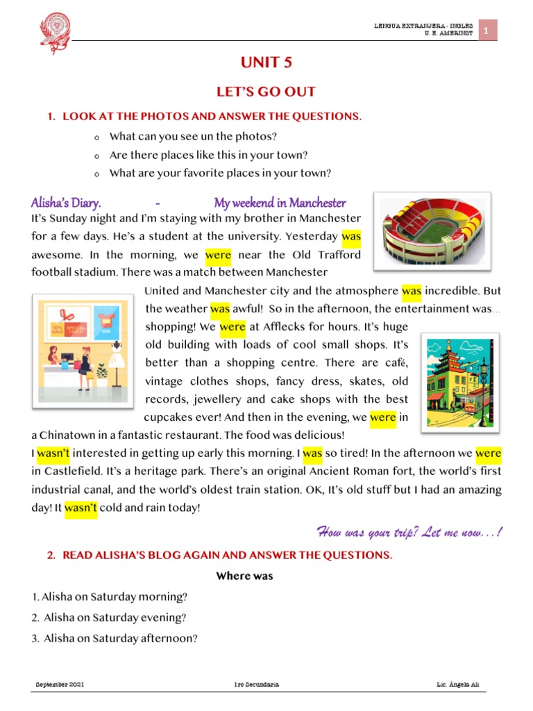 UNIT 5, Let's Go Out | PDF | Languages | Foreign Language Studies