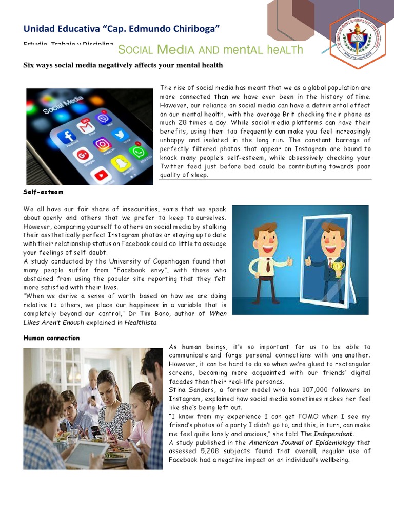 S Med Ment He H: Ocial IA AND AL ALT | PDF | Social Media | Popular ...