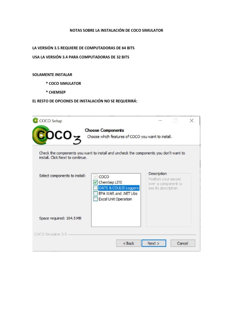Instalacion de Coco Simulator | PDF
