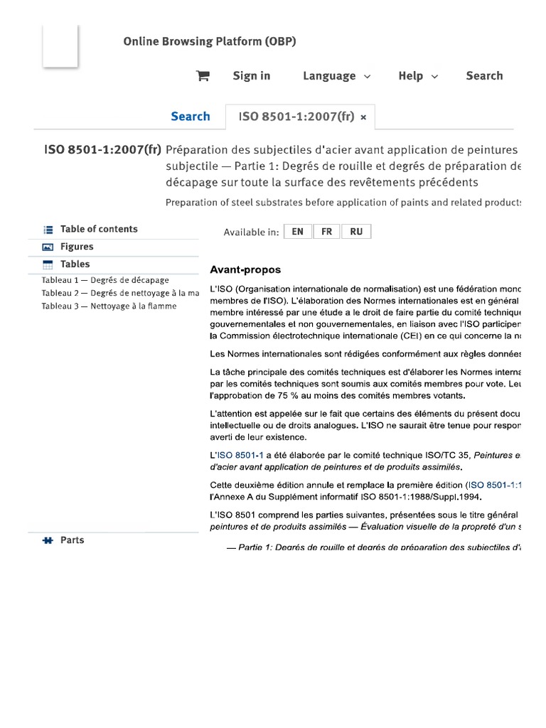 ISO 8501-1 - 2007 (FR), Préparation Des Su | PDF