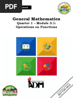 General Mathematics: Quarter 1 - Module 3: Operations On Functions ...