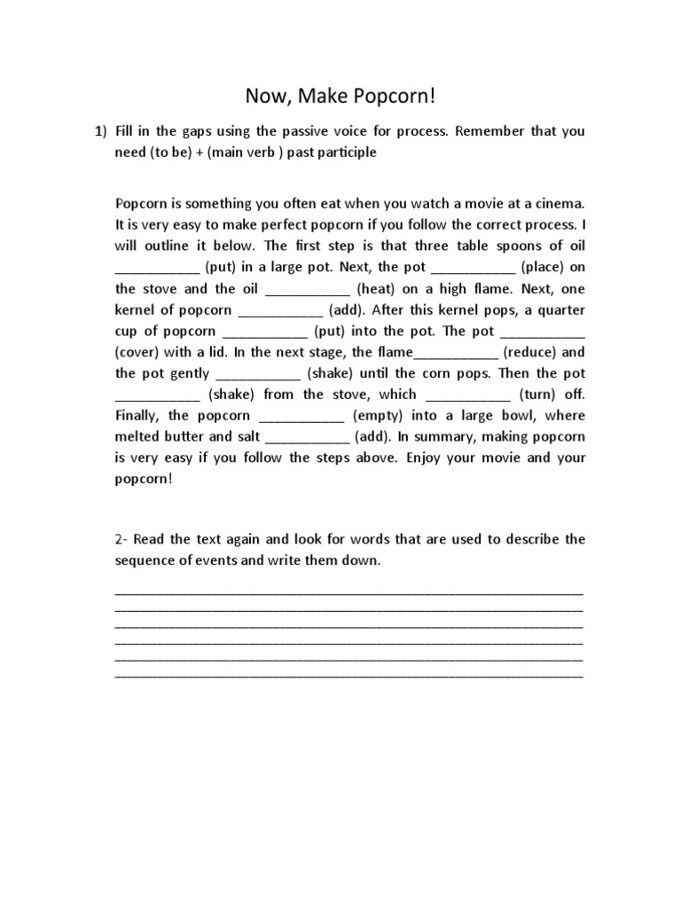 Pop Corn For Process | PDF