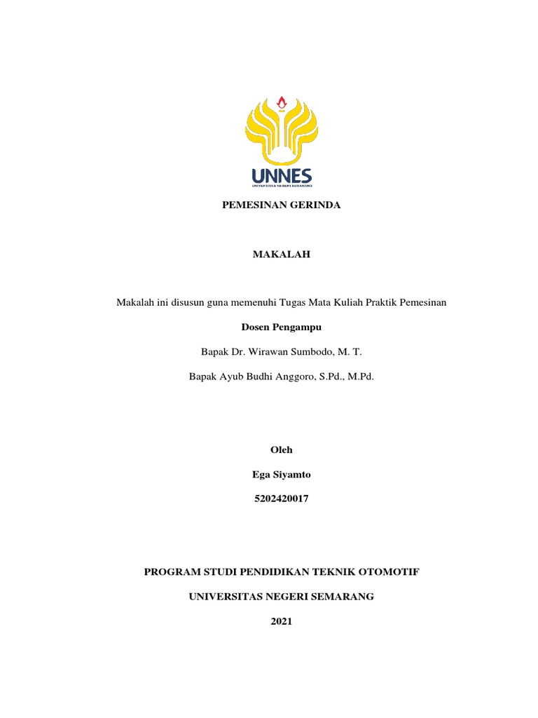 Ega Siyamto Pemesinan Gerinda | PDF