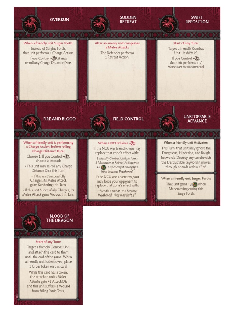 Tactics Cards for Game Strategy 2021 | PDF | Warfare | Battles
