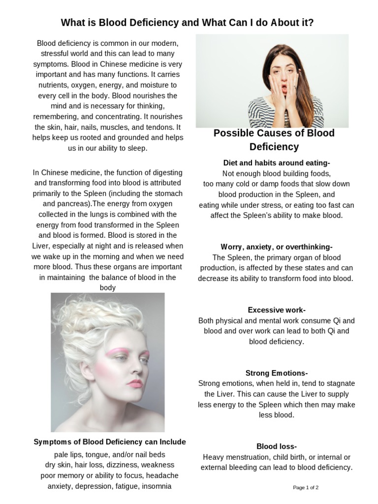 Blood Deficiency and What Can I Do About It | PDF | Traditional Chinese ...