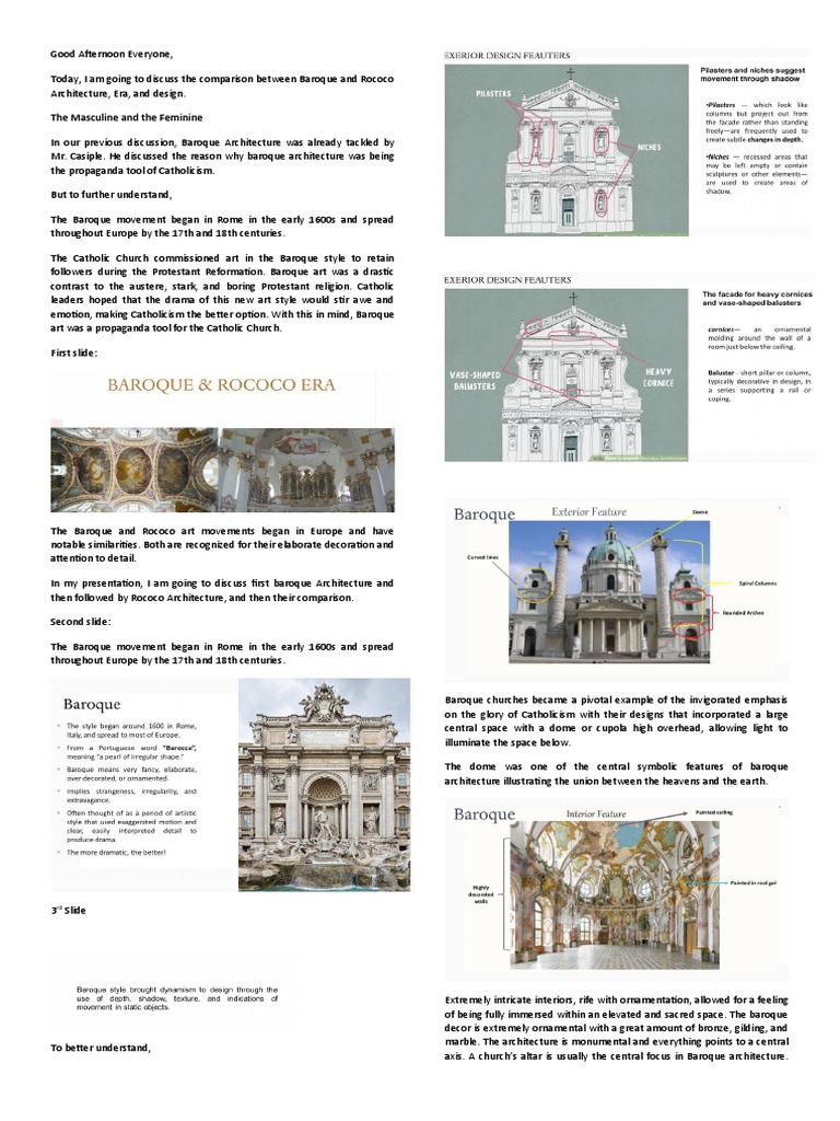 Baroque vs. Rococo Architecture Explained | PDF | Baroque | The Arts