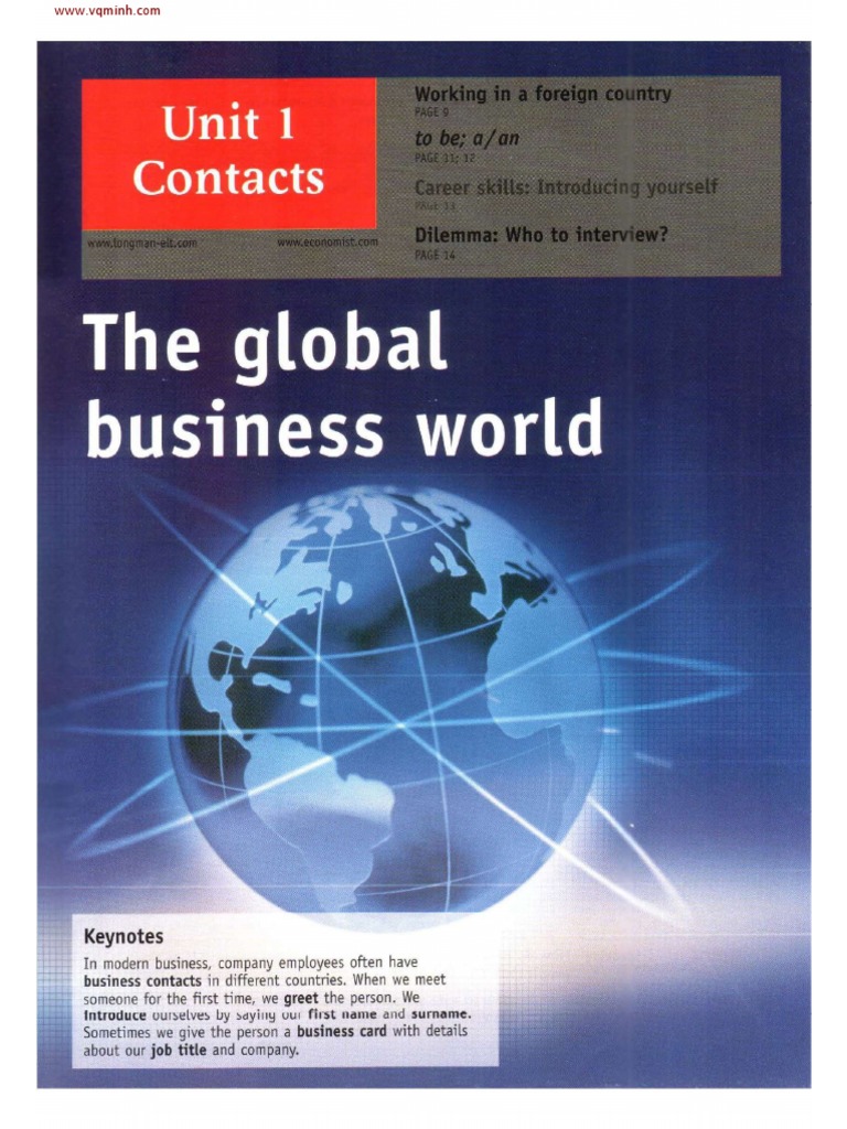 UNIT 1 Contacts Coursebook | PDF