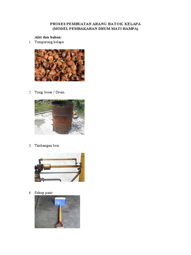 Draf Pembuatan Arang Batok | PDF