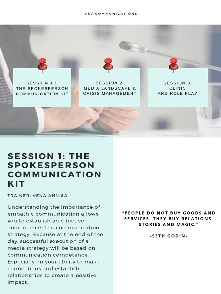 Handout Session 1 The Spokesperson Communication Kit | PDF | Nonverbal ...