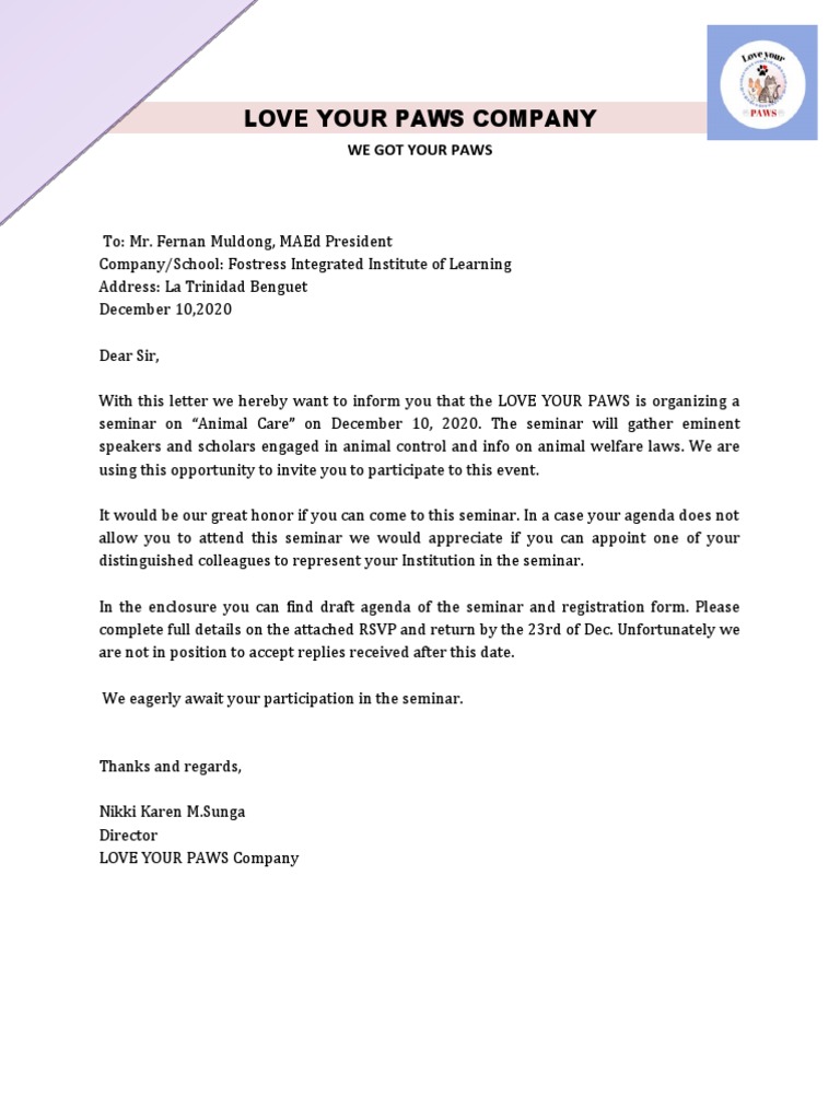 Company Letter Niks | PDF | Social Science | Wellness