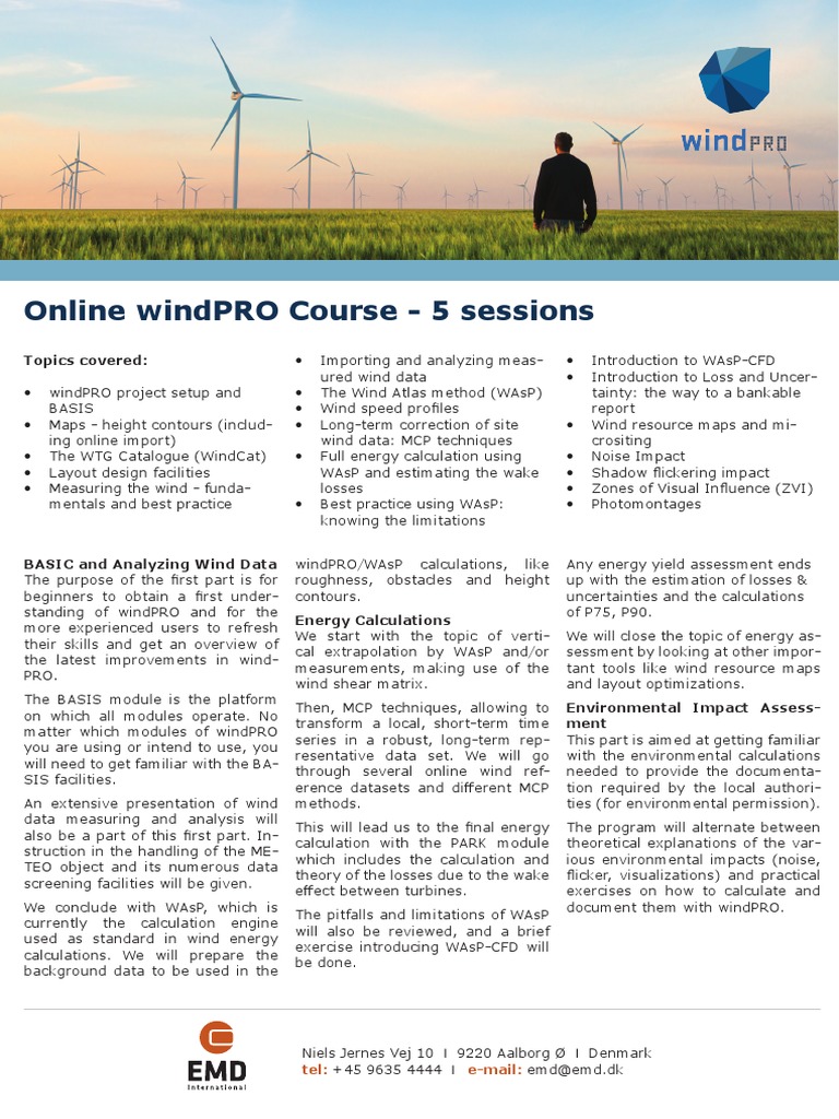 Online windPRO Course | PDF