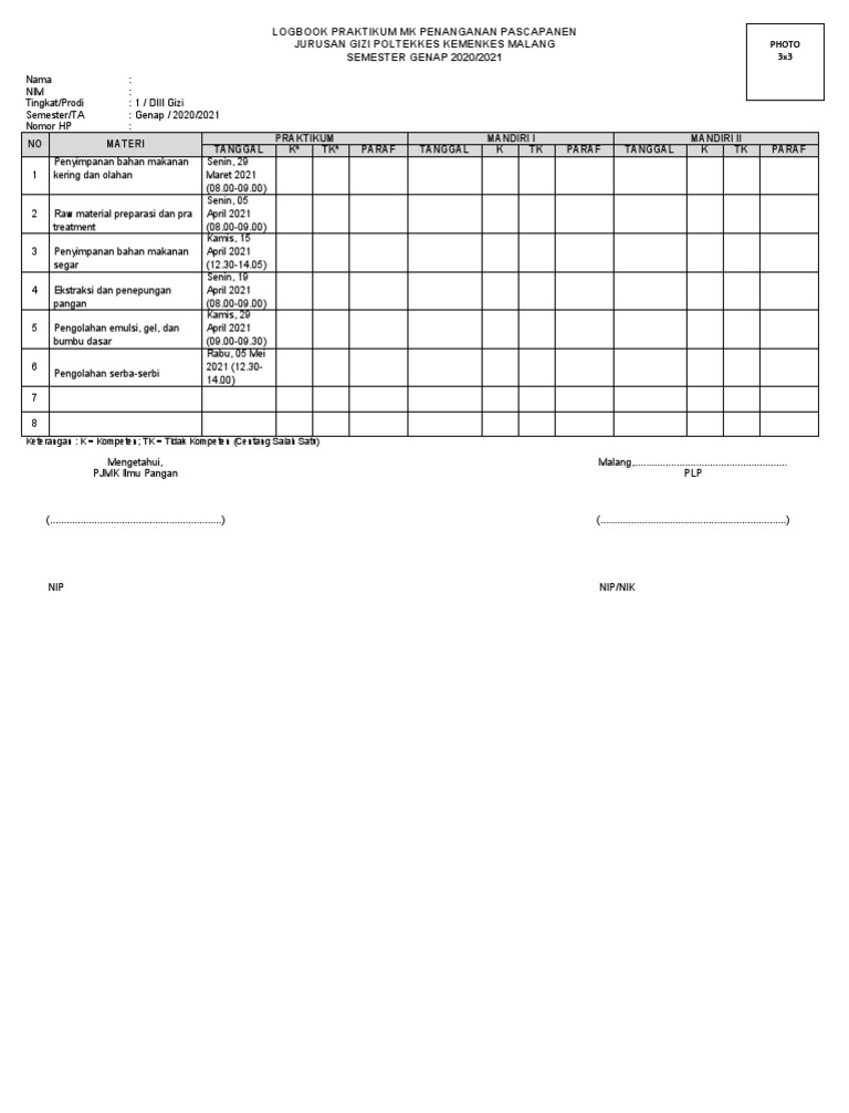 Logbook Praktikum Umum | PDF