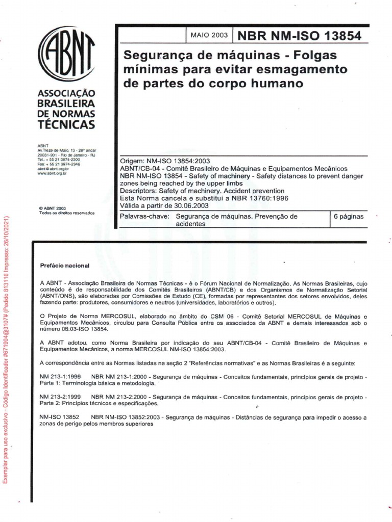 NBR 13854 | PDF