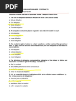 Obligations and Contracts Test Bank | PDF | Law Of Obligations ...