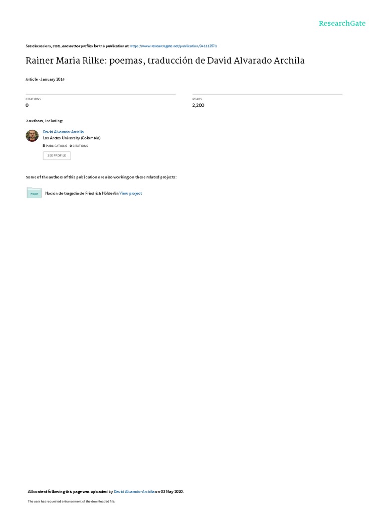 Rainer Maria Rilke Poemas | PDF | Rainer Maria Rilke