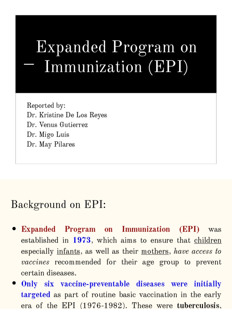 Expanded Program On Immunization Report | Download Free PDF | Diseases ...