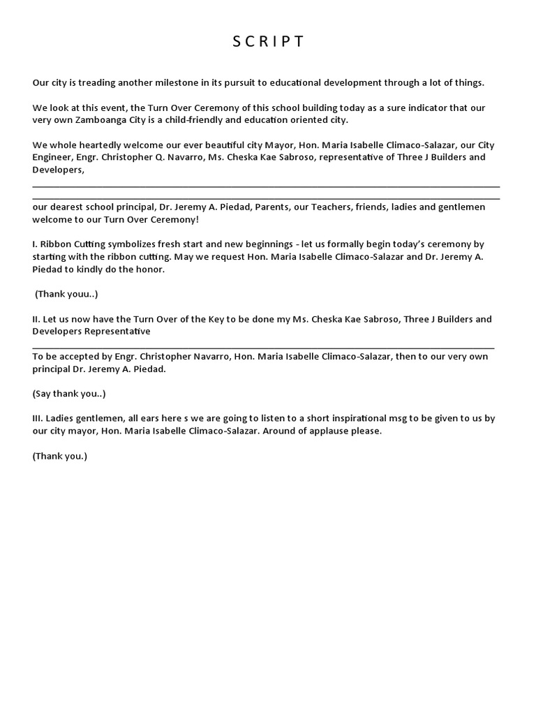 Script | PDF | Career & Growth