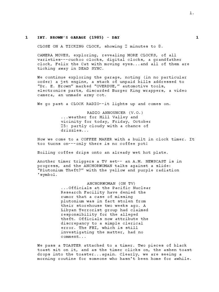 Back To The Future | PDF