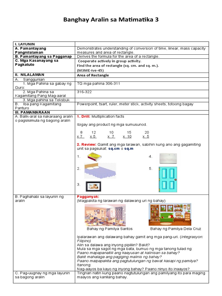 COT MATH 4 Area Ernie | PDF