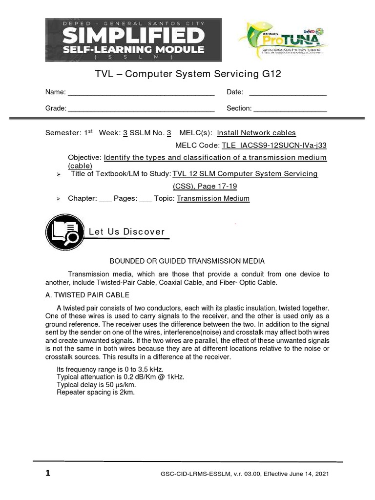 TVL - Computer System Servicing G12: Let Us Discover | PDF ...
